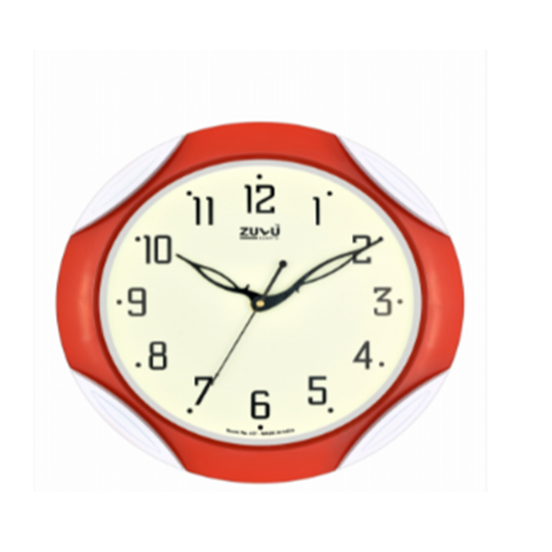 Zulu Quartz Red Designer Wall Clock